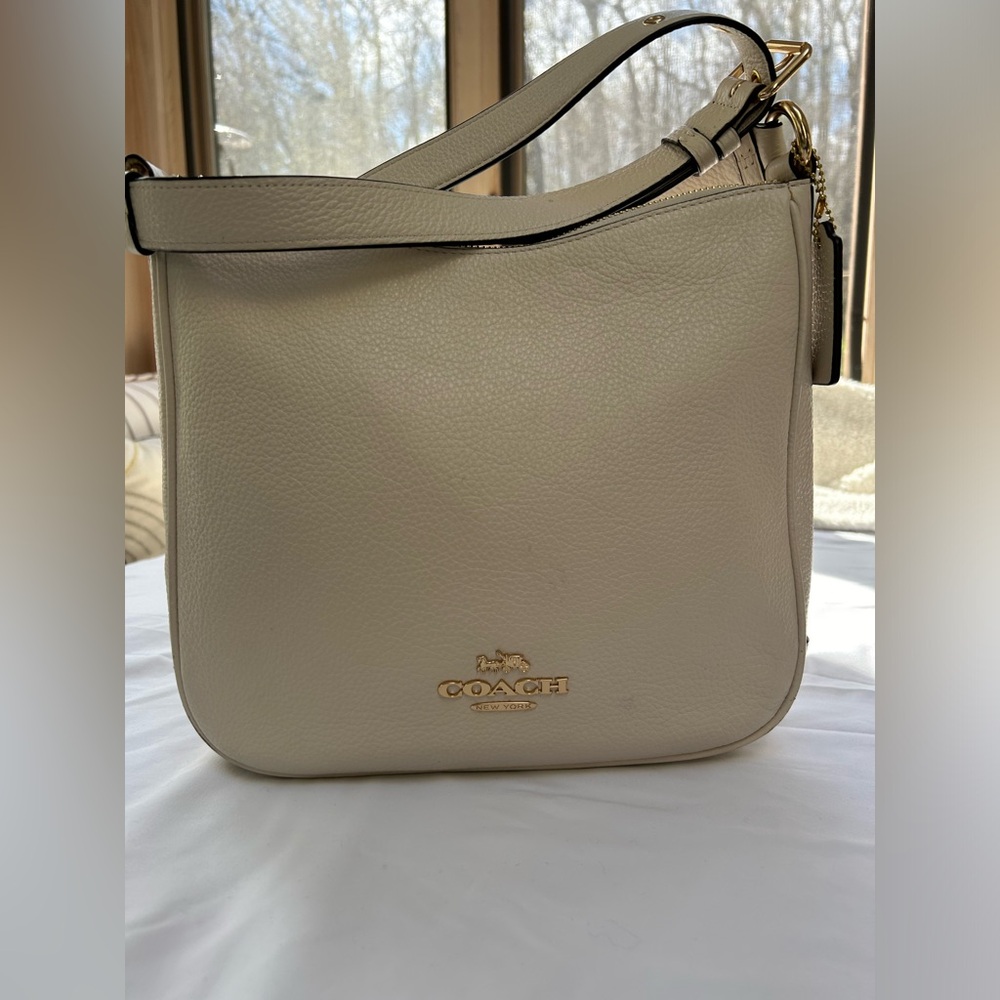 Coach Ivory/Cream Leather Hobo Purse. - Gem